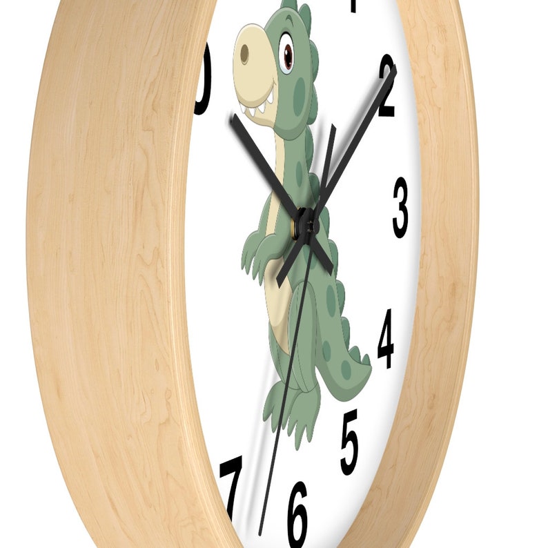 Cute Baby T-rex Dinosaur Silent Wall Clock for Nursery Decor - Etsy