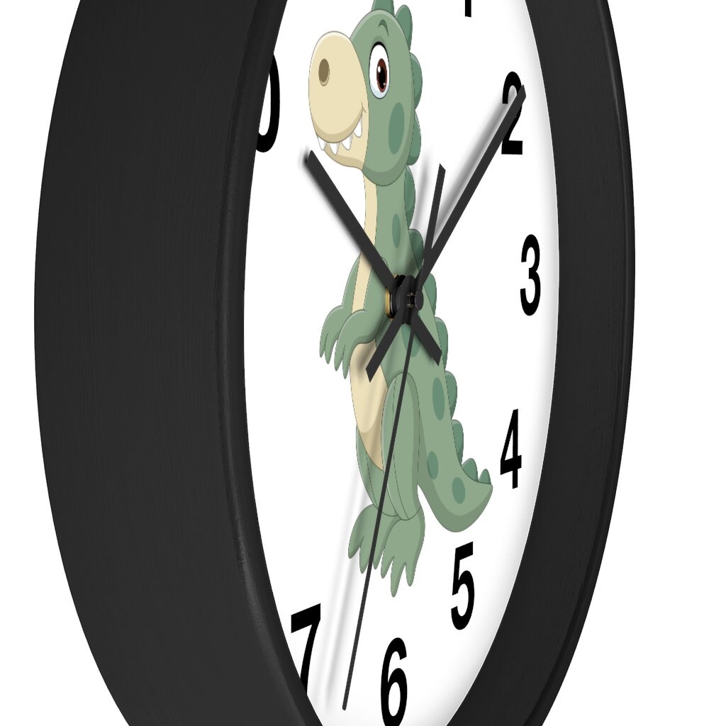 Cute Baby T-rex Dinosaur Silent Wall Clock for Nursery Decor - Etsy