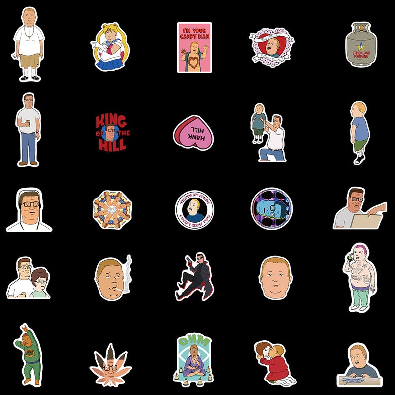 King of the Hill Stickers Vinyl Stickers Waterproof - Etsy