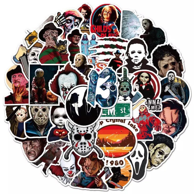 10 - 100 Horror Movie Vinyl Stickers - NO REPEATS - Etsy