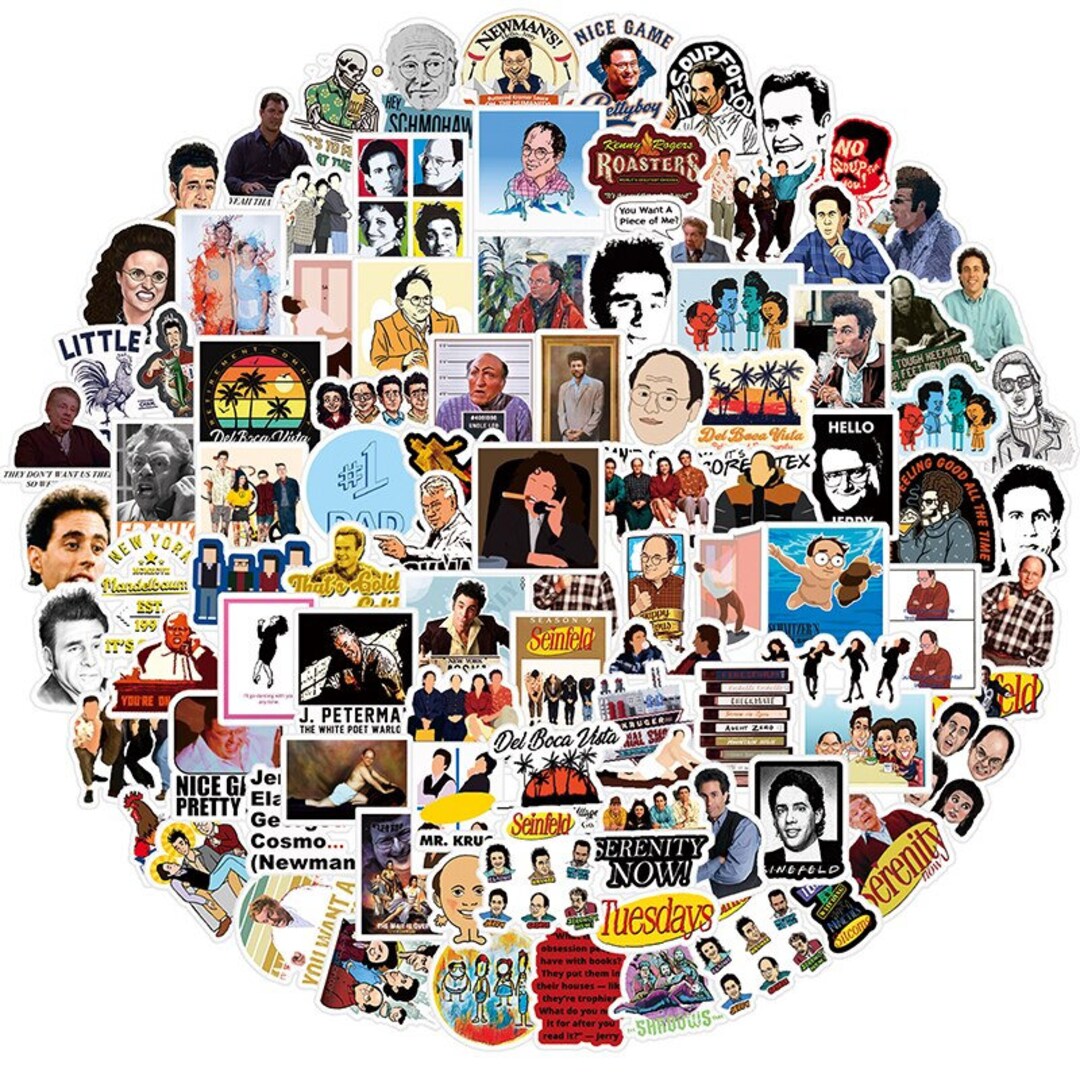 Seinfeld Stickers 2 Vinyl Stickers Waterproof Stickers No Repeats Etsy