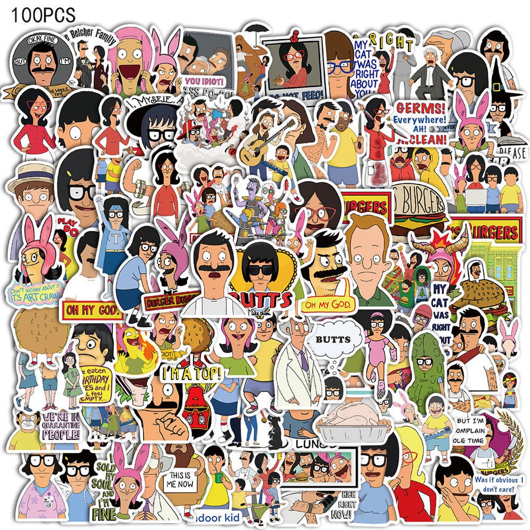 Bob's Burgers Vinyl Stickers - Waterproof Stickers - No REPEATS - Etsy