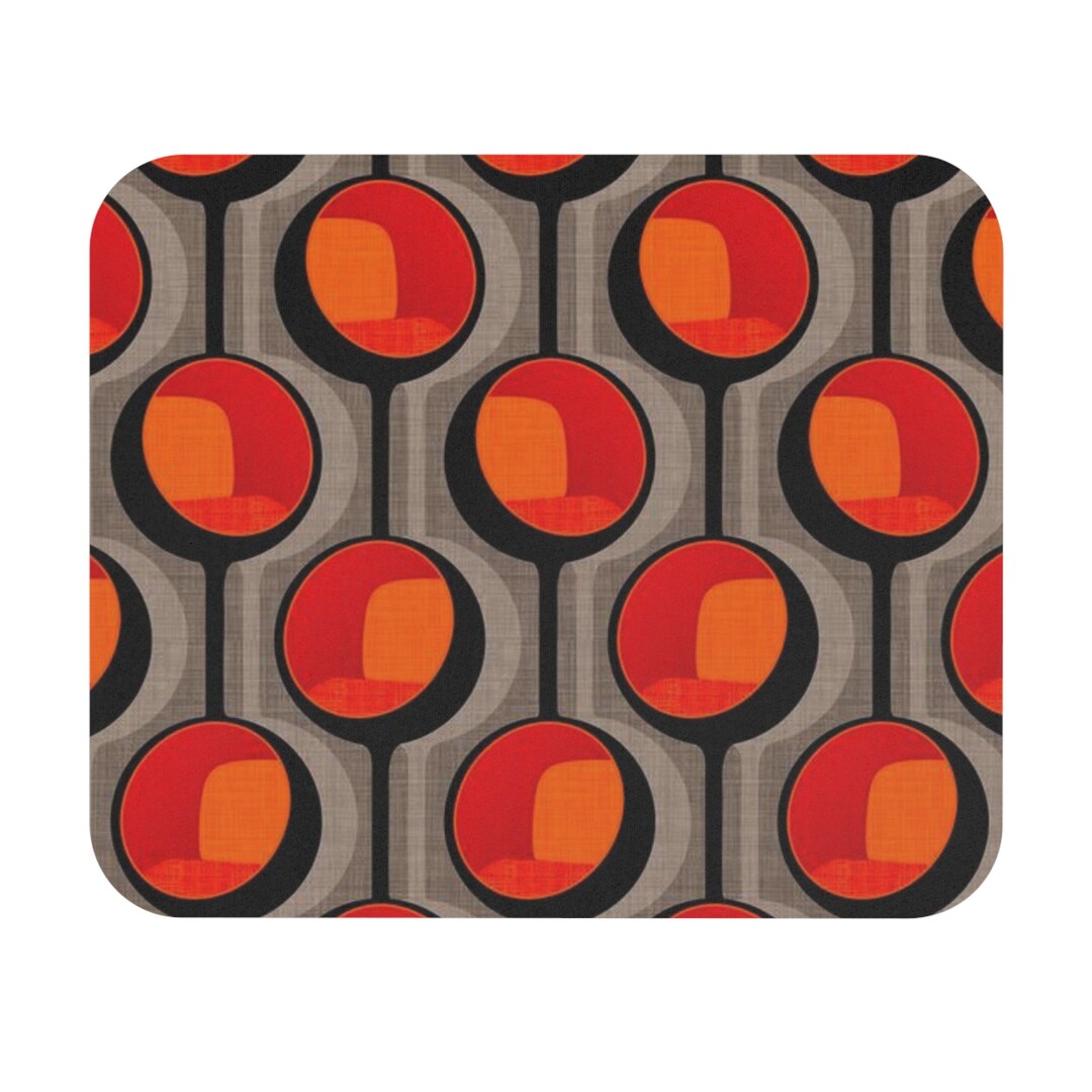 Vintage 60s Style Mouse Pad - MCM - Pop Art - Desk Supplies - Office ...