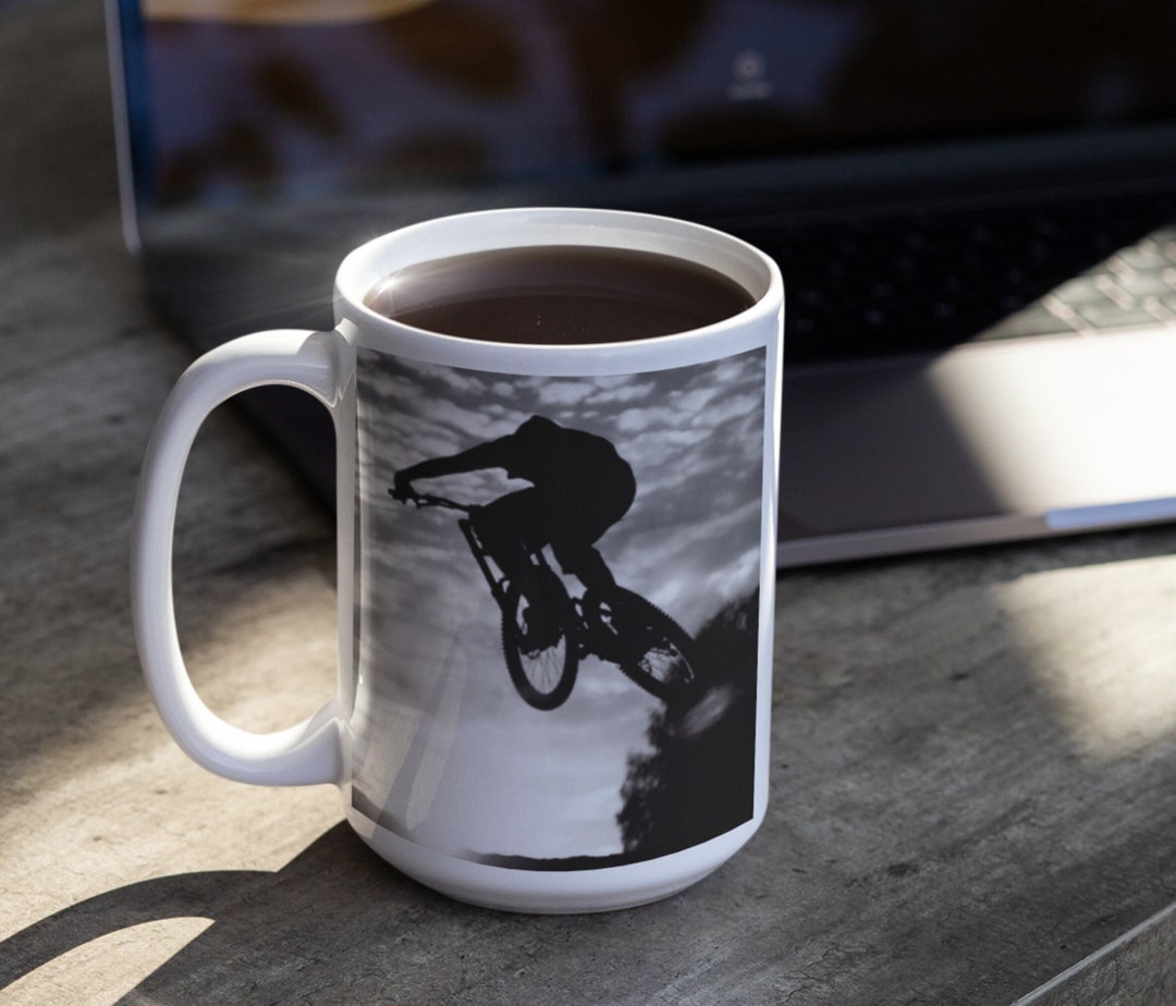 BMX Rider - Custom Design Coffee Mug - BMX Rider at Sunrise - Gift for ...