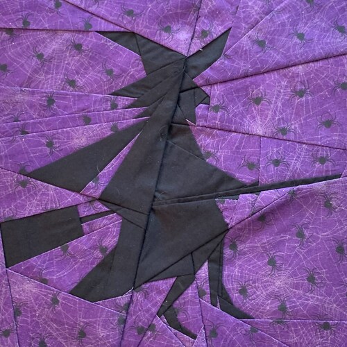 Foundation Paper Piecing Quilt Block Witch Hat FPP Block - Etsy