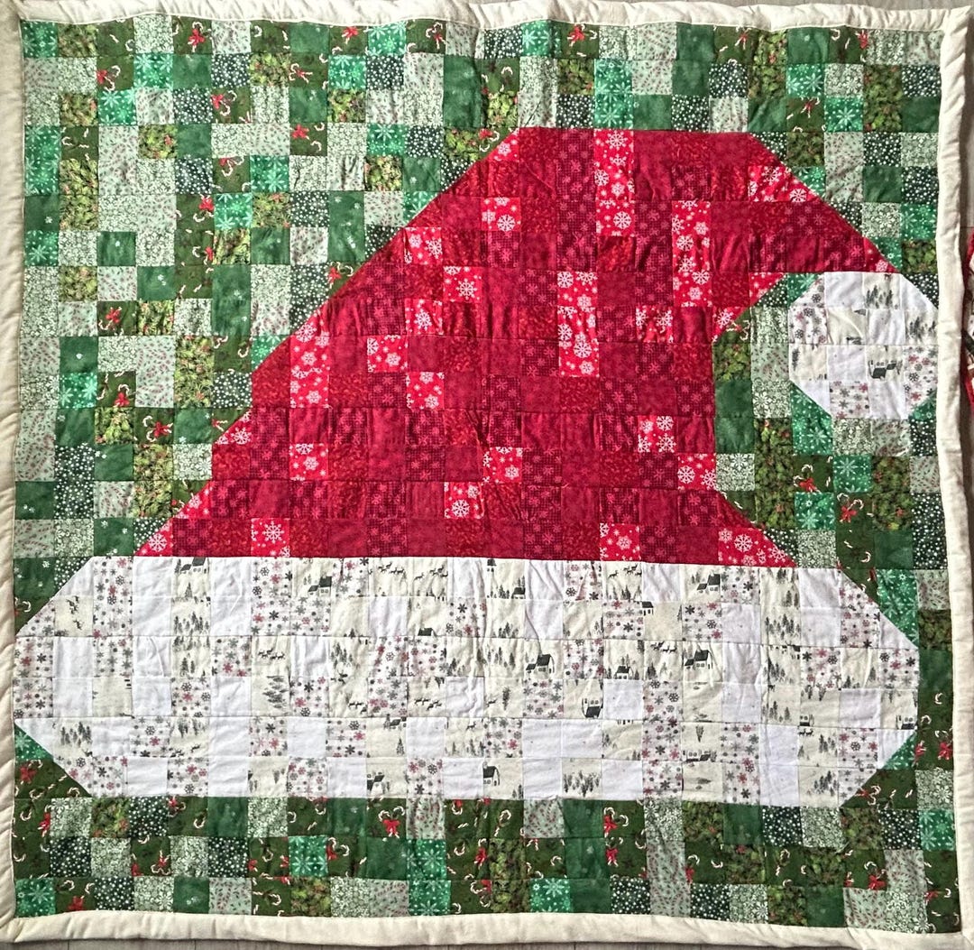Santa Hat Patchwork Quilt Pattern - Etsy