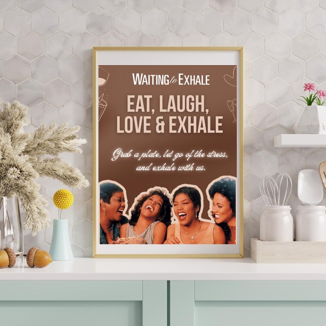 Waiting to Exhale Poster Board – 90s Movie Party Decor I Digital ...