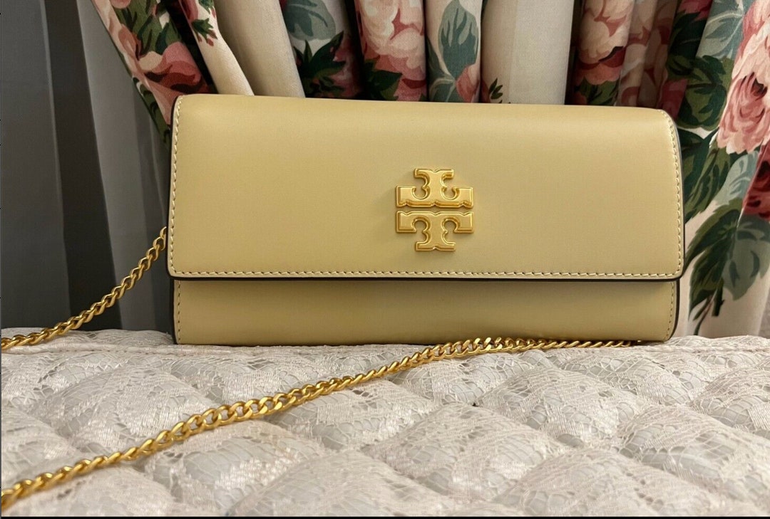 Tory Burch Pancake Color Chain Crossbody Wallet. - Etsy