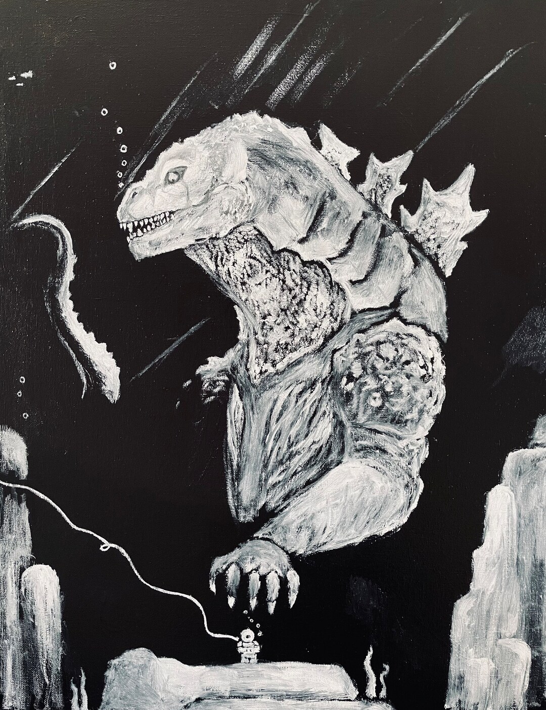 Godzilla's Final Moments Art Print - Etsy