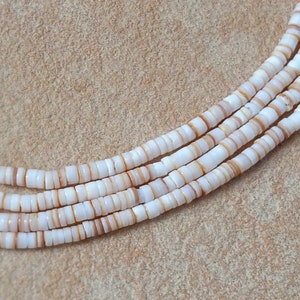 Tiny Natural Shell Heishi Beads Delicate Vintage Arabic Shell for DIY ...