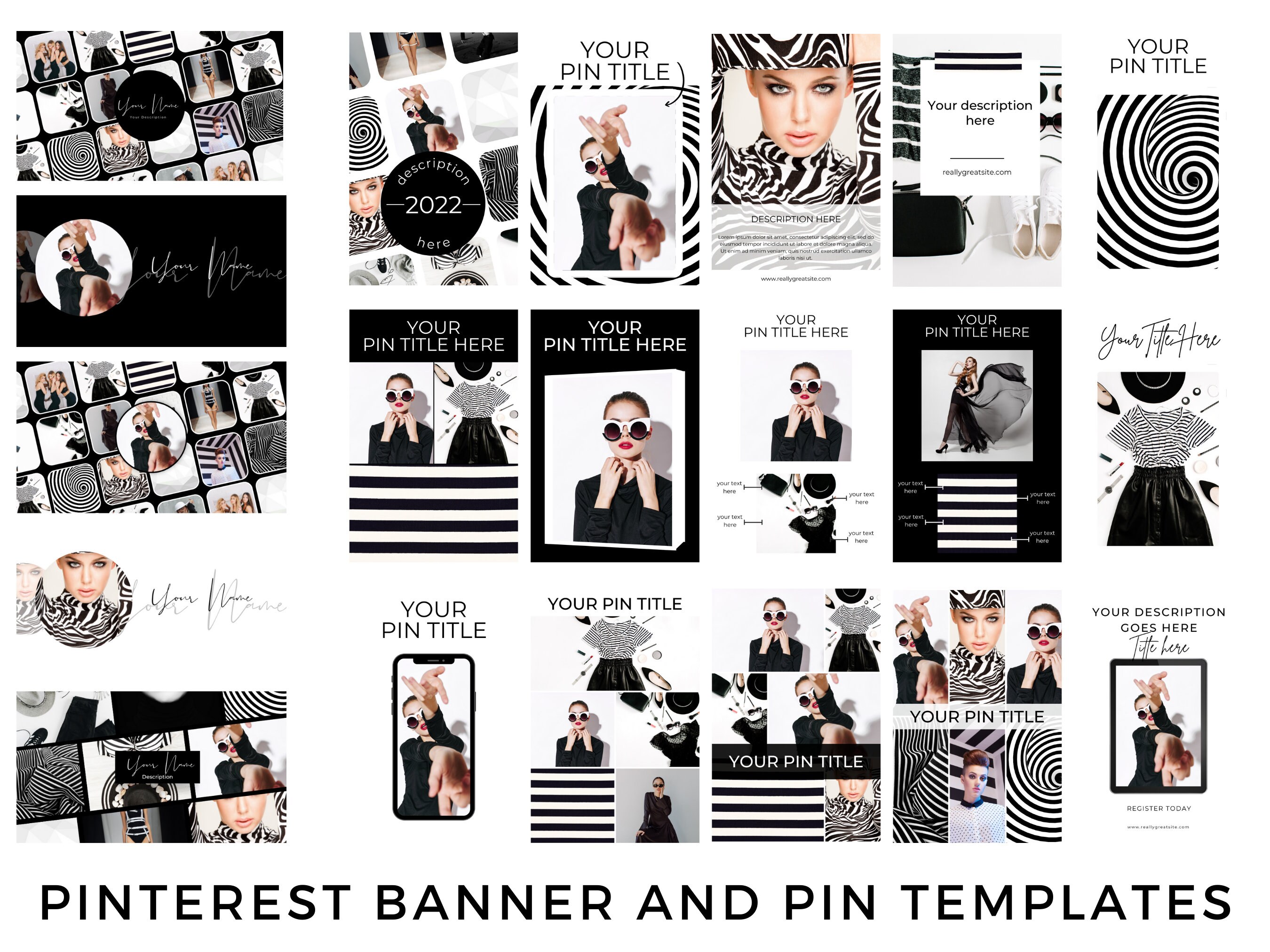 Branding Kit, Pinterest Template, Address Label, Letterhead Template ...