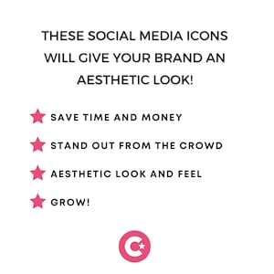Hot Pink and White Social Media Icons PNG, Facebook Icon, Instagram ...