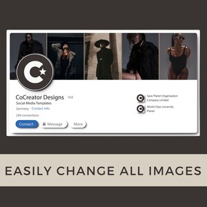 Dark Brown Linkedin Banner Templates, Aesthetic Profile (DIY Canva) - Etsy