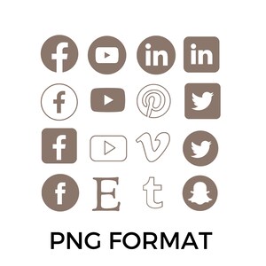 54 Brown Social Media Icons PNG, Facebook Icon, Instagram Icon ...