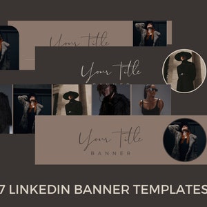 Dark Brown Linkedin Banner Templates, Aesthetic Profile (DIY Canva) - Etsy