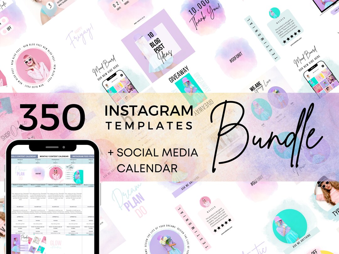 350 Unicorn Instagram Templates, Social Media Templates, Instagram Post ...