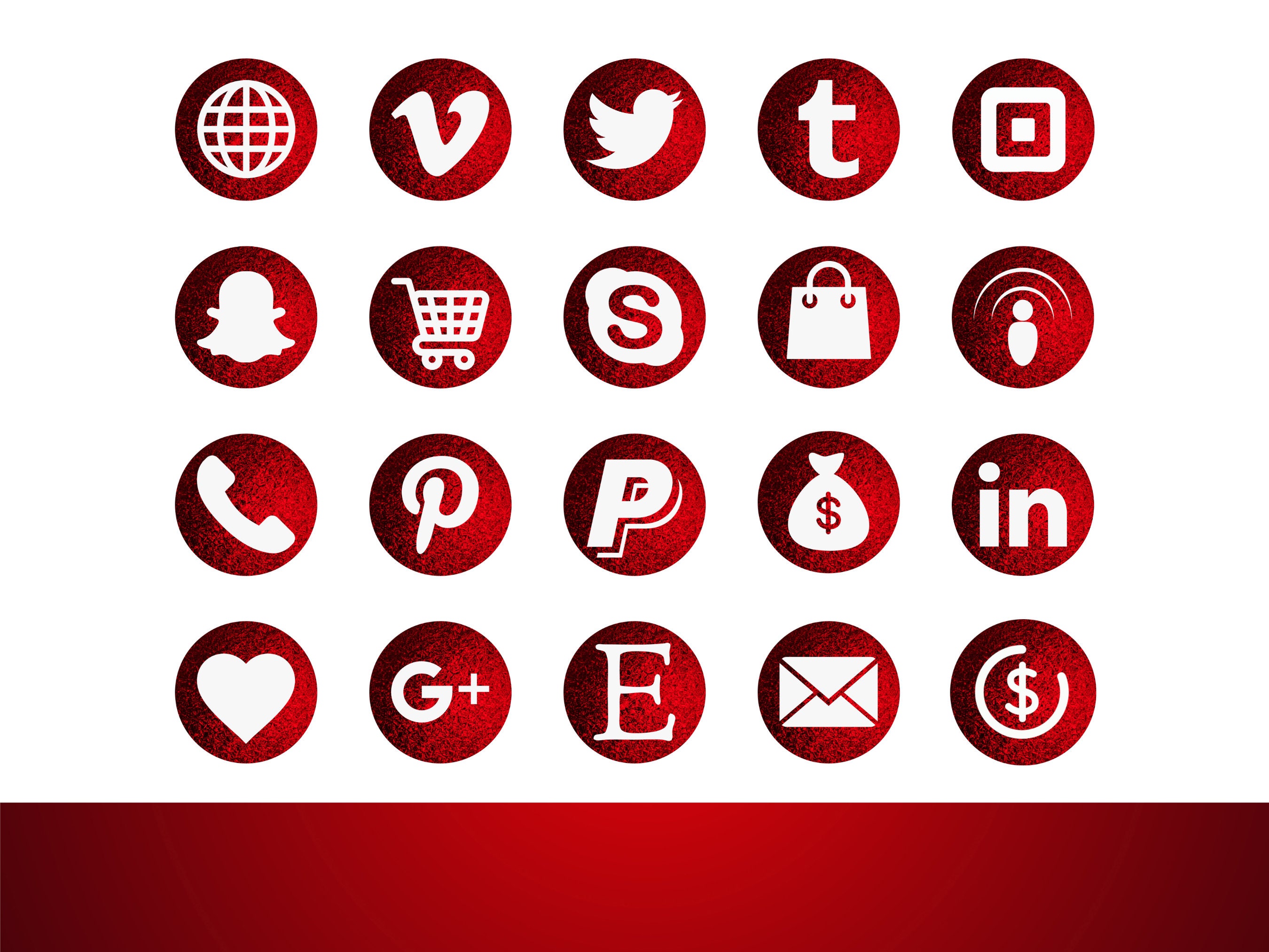 Red Satin Social Media Icons PNG, Facebook Icon, Instagram Icon ...