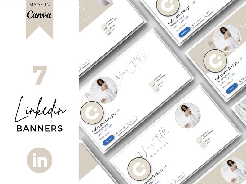 7 Linkedin Banner Templates, Editable Minimalist Linkedin Banner ...