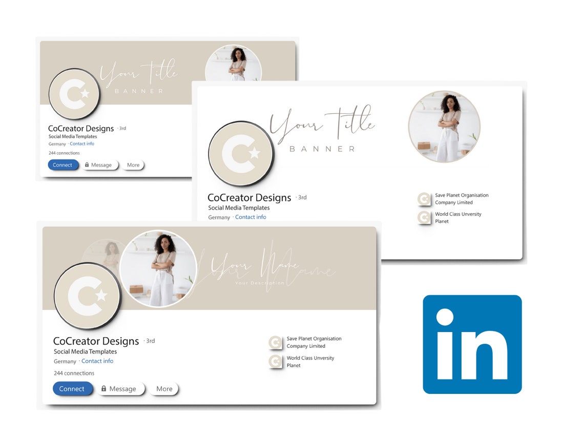 7 Linkedin Banner Templates, Editable Minimalist Linkedin Banner ...