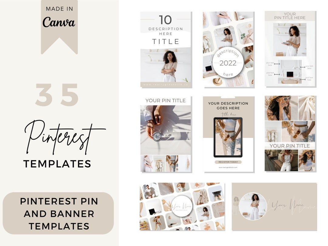 35 Pinterest Templates Canva, Pinterest Pin Templates, Pinterest Cover ...
