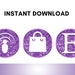 Purple Glitter Social Media Icons PNG, Facebook Icon, Instagram Icon ...
