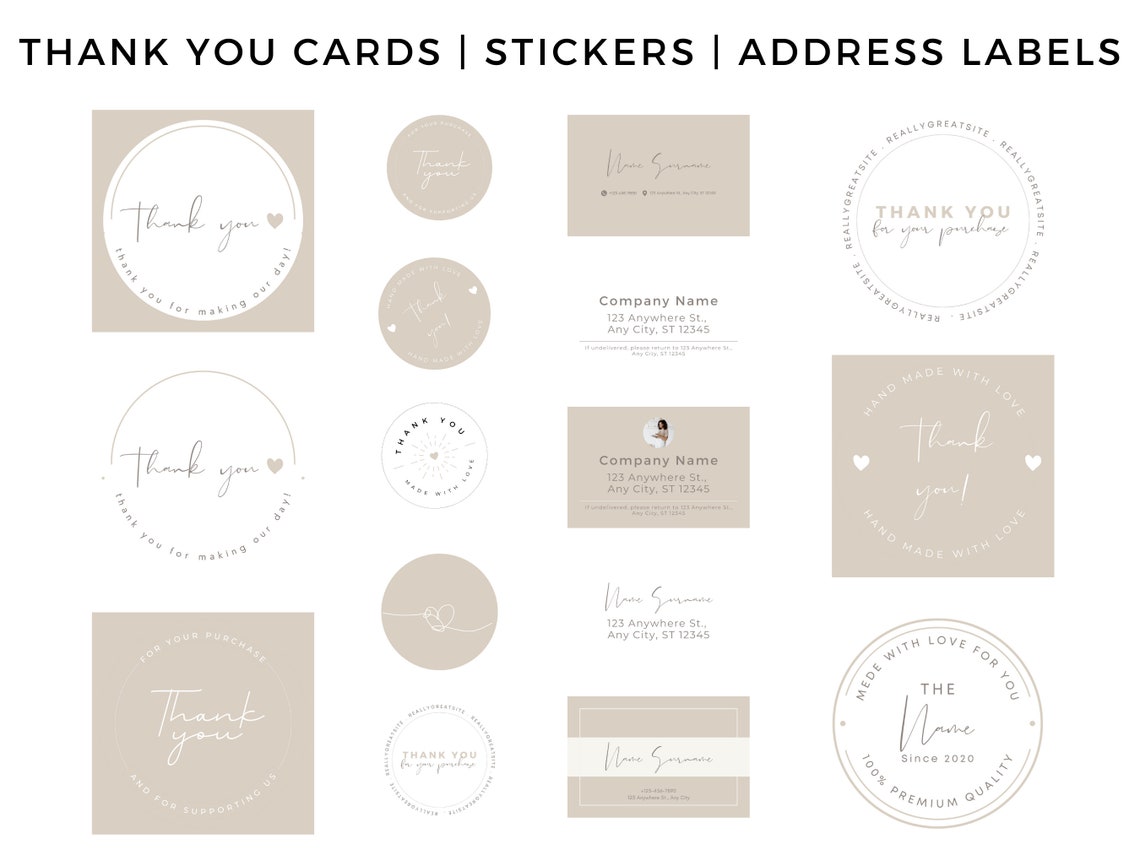 Branding Kit, Pinterest Template, Address Label, Letterhead Template ...