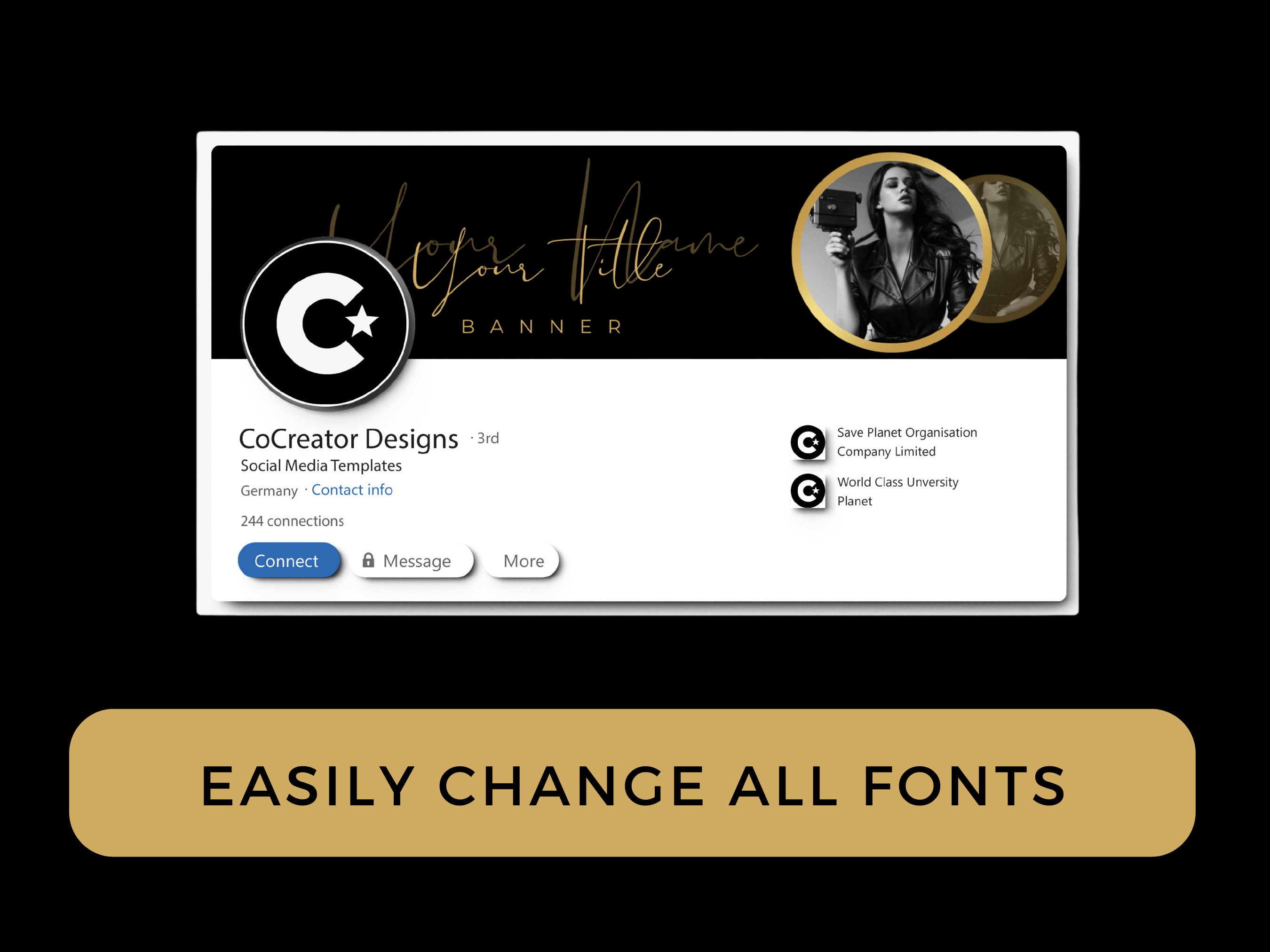 7 Linkedin Banner Templates, Black Linkedin Banner Canva Template ...