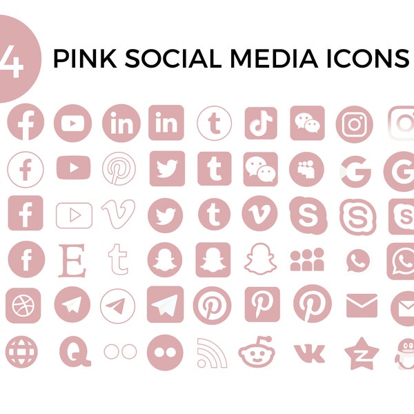 Pinterest Icons - Etsy