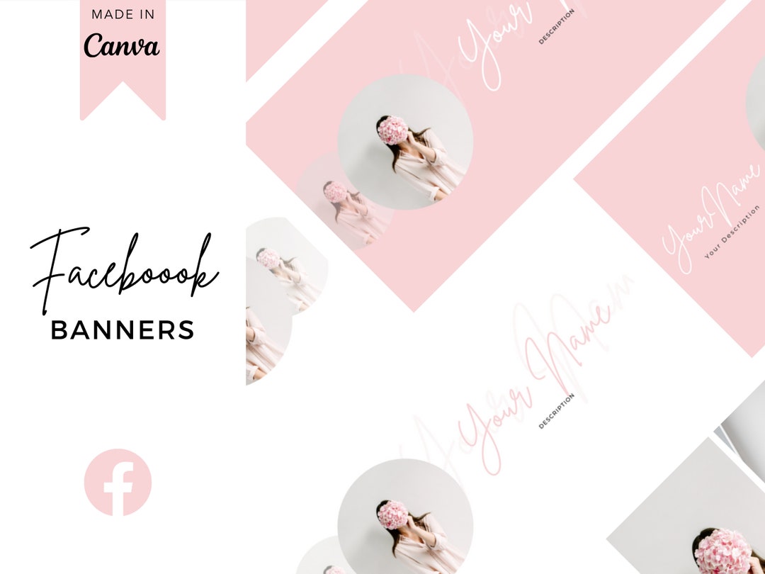 Facebook Banner Templates, Minimalist Branding (DIY Canva) - Etsy