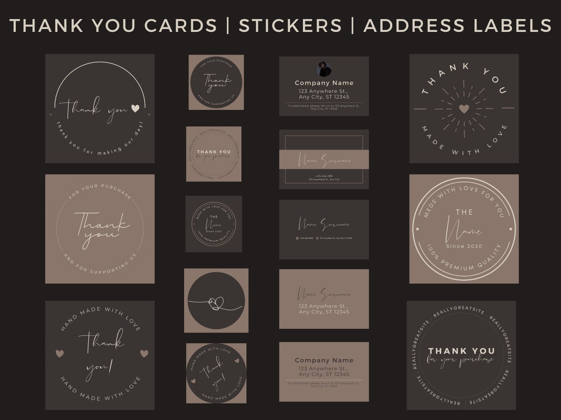 Branding Kit, Pinterest Template, Address Label, Letterhead Template ...