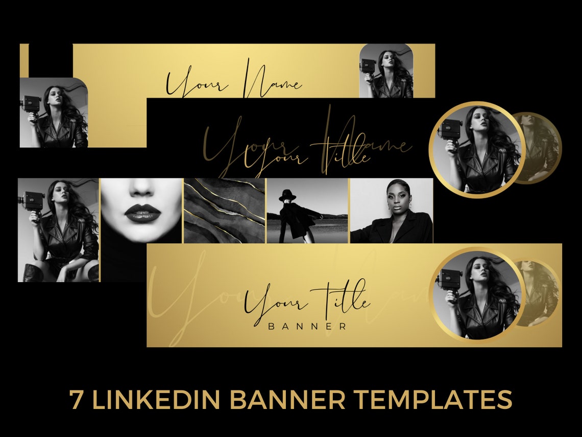 7 Linkedin Banner Templates, Black Linkedin Banner Canva Template ...