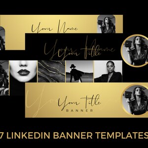 7 Linkedin Banner Templates, Black Linkedin Banner Canva Template ...