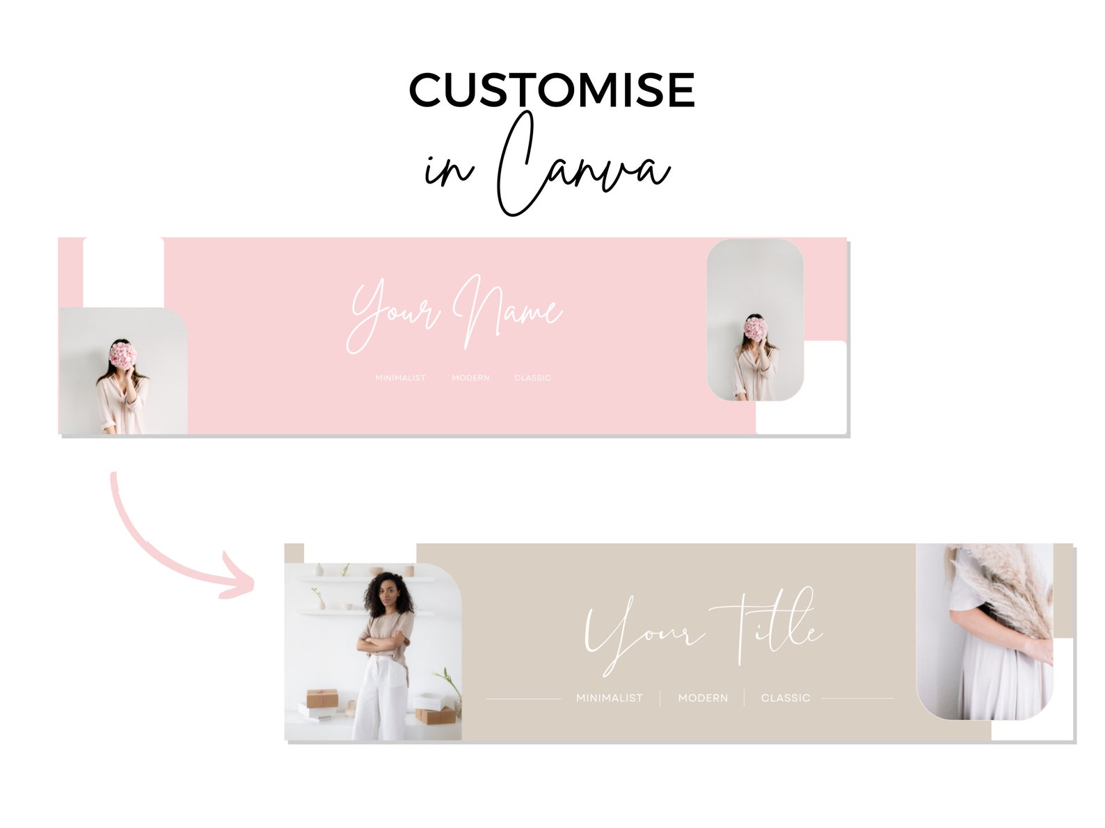 7 Linkedin Banner Templates, Editable Pink Linkedin Banner Canva ...