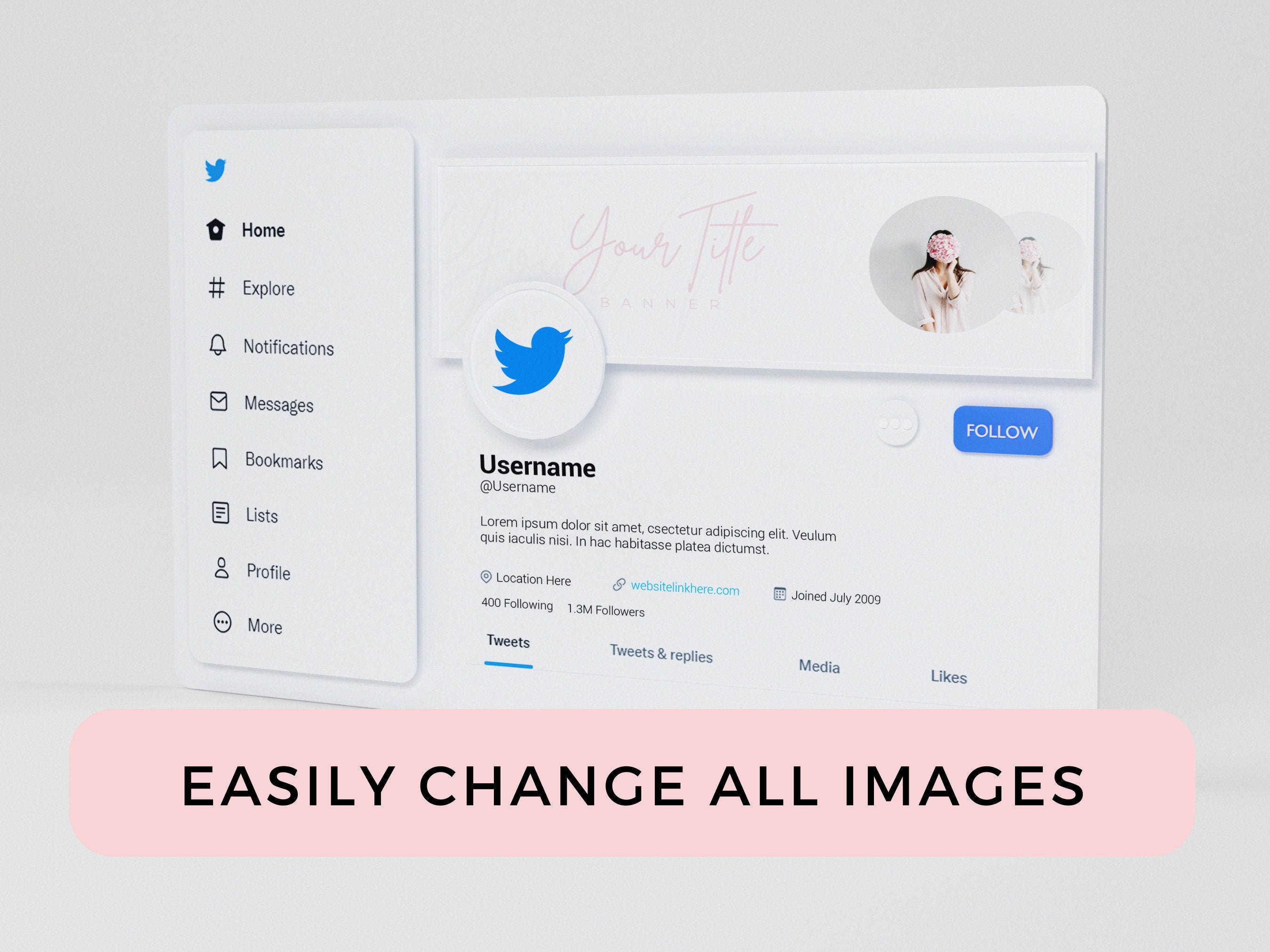 7 Twitter Banner Templates, Twitter Header, Twitter Template, Personal ...