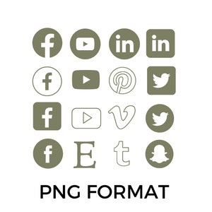 54 Green Social Media Icons PNG, Facebook Icon, Instagram Icon ...