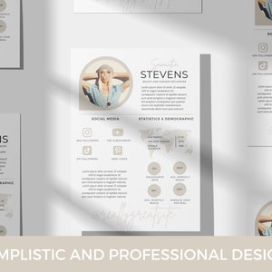 2 Page Media Kit Template, Canva Template, Blogger Media Kit, Instagram ...