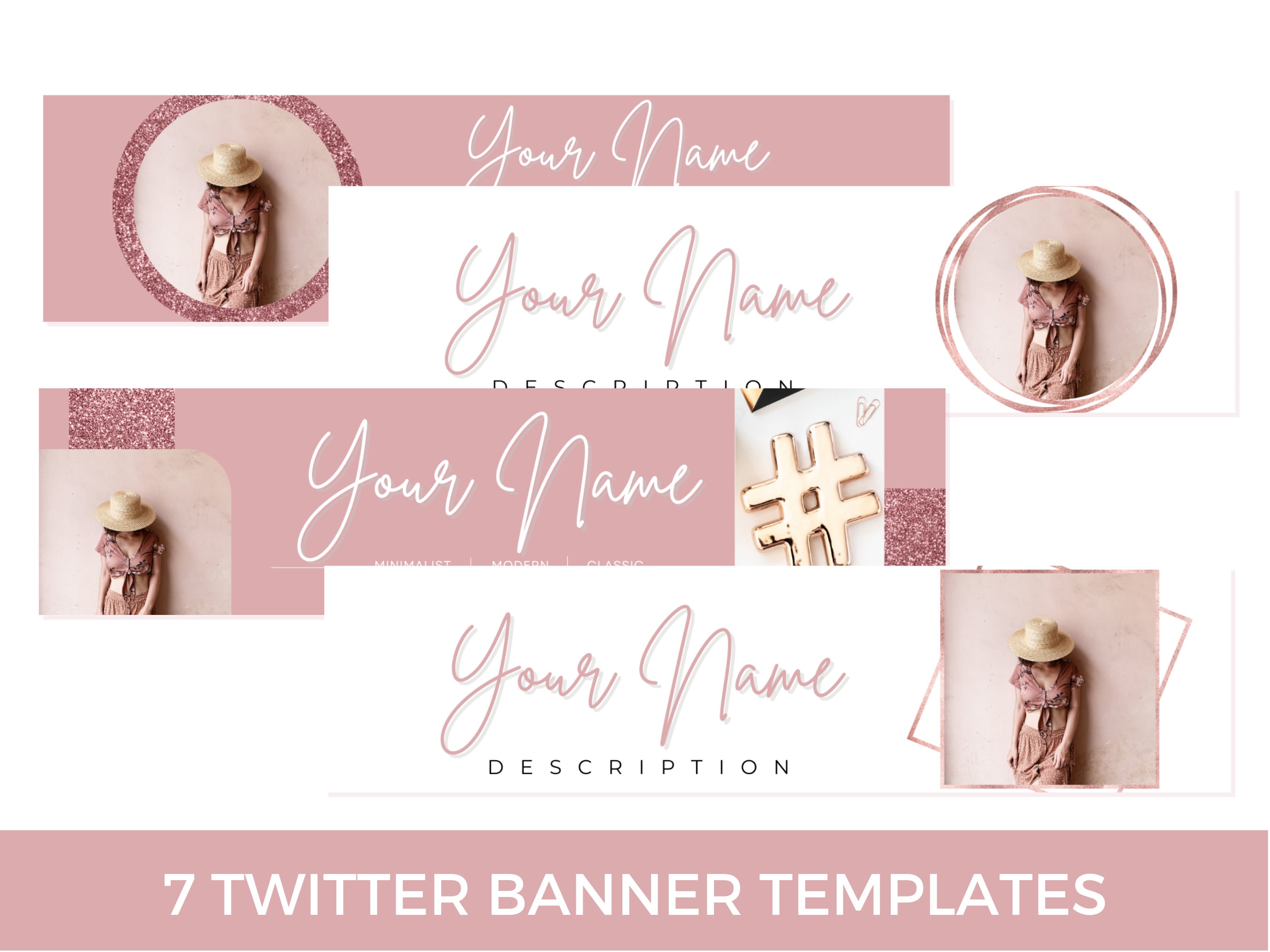 7 Twitter Banner Templates, Twitter Header, Twitter Template, Personal ...