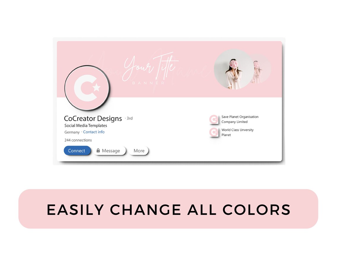 7 Linkedin Banner Templates, Editable Pink Linkedin Banner Canva ...