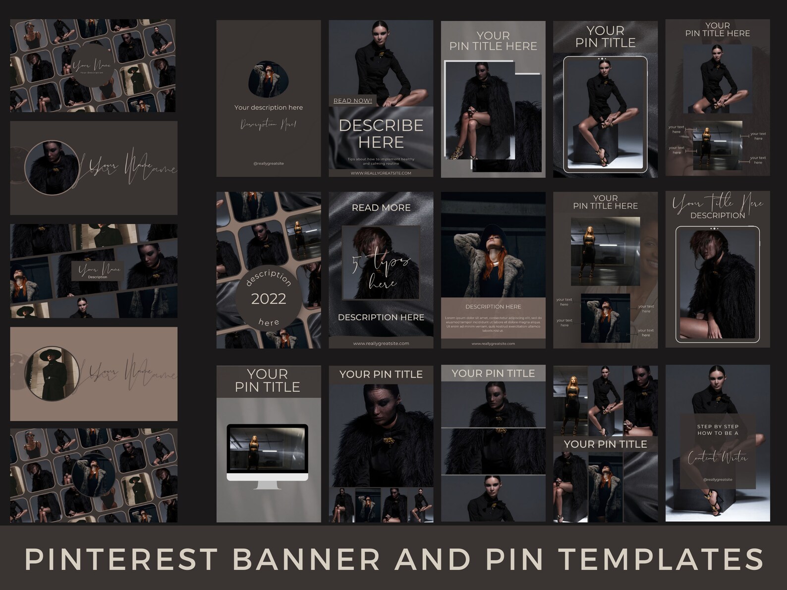 Branding Kit, Pinterest Template, Address Label, Letterhead Template ...