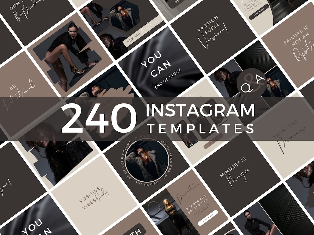 240 Minimal Instagram Templates, Social Media Templates, Instagram Post ...