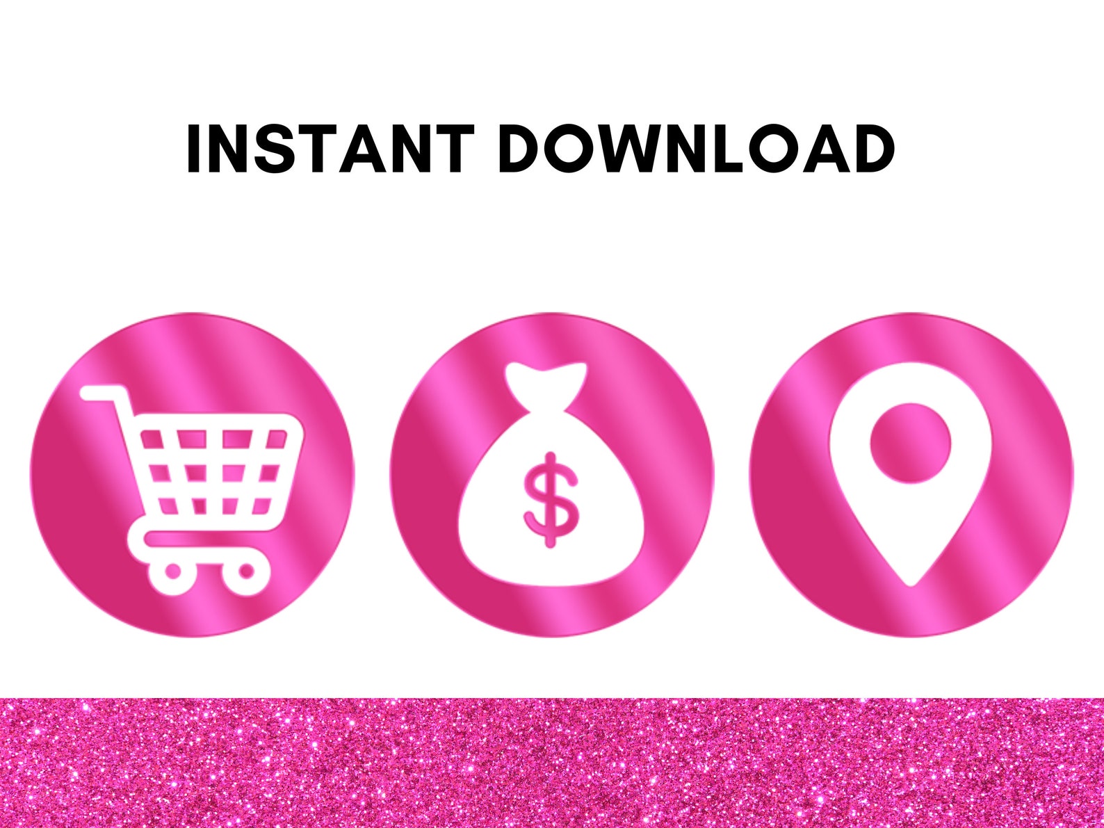 Hot Pink and White Social Media Icons PNG, Facebook Icon, Instagram ...