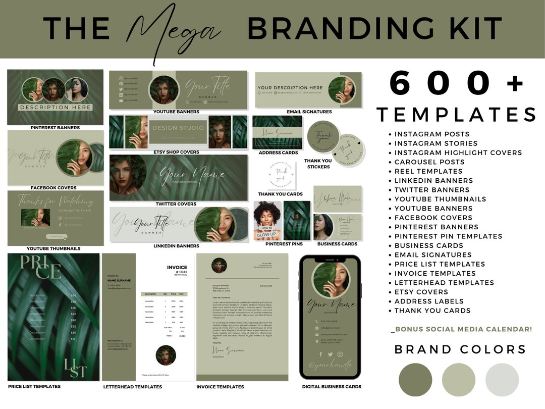 600+ MEGA Branding Kit, Instagram Templates, Facebook Templates, Social ...