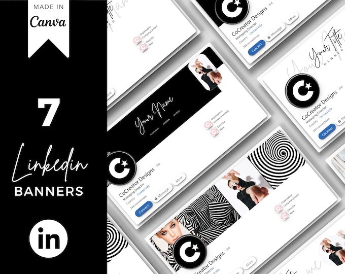Linkedin Banner, Linkedin Background, Black and White Linkedin Header ...