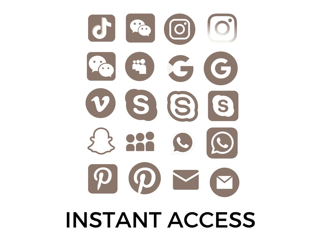 54 Brown Social Media Icons PNG, Facebook Icon, Instagram Icon ...