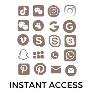54 Brown Social Media Icons PNG, Facebook Icon, Instagram Icon ...