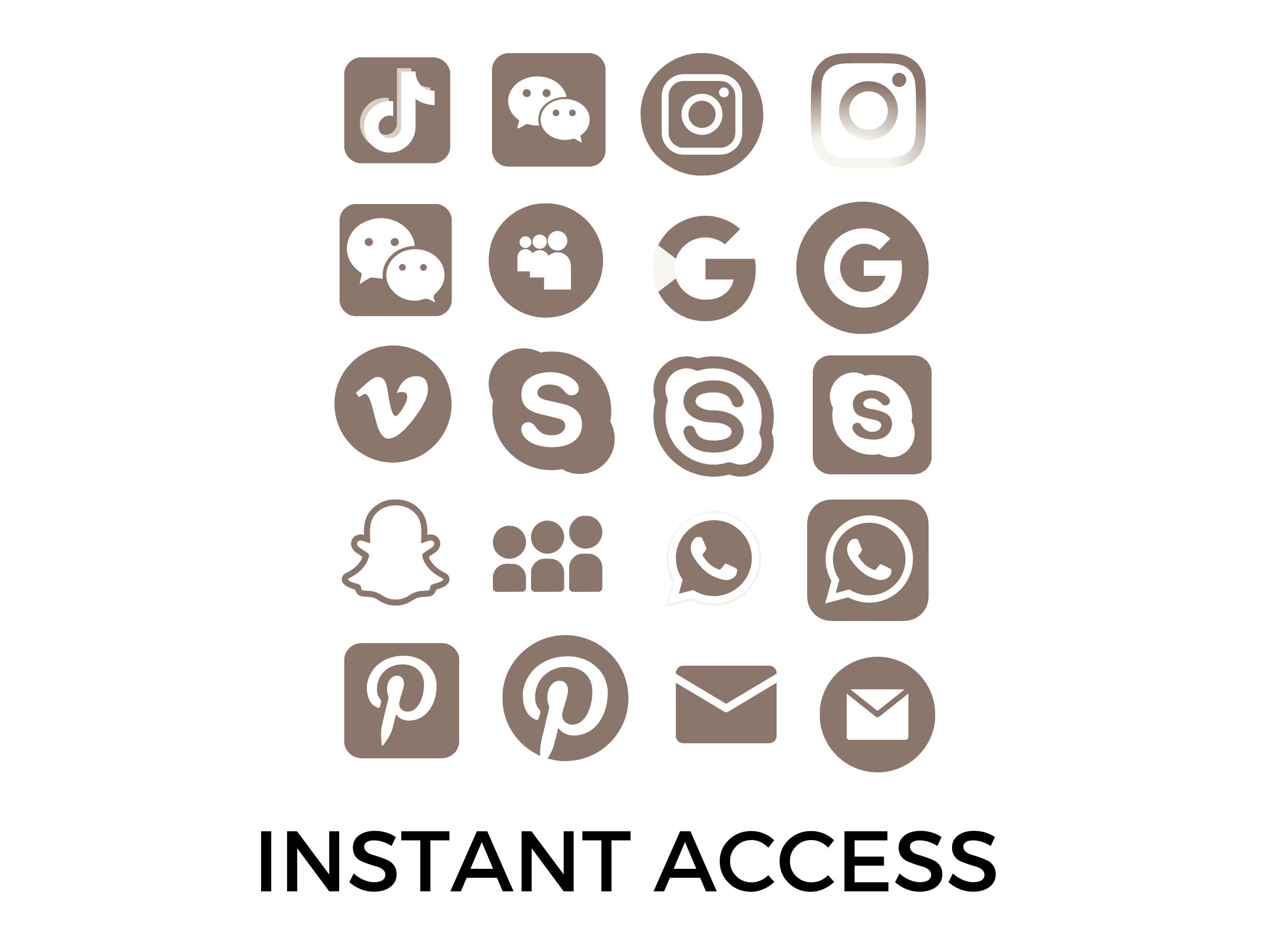 54 Brown Social Media Icons PNG, Facebook Icon, Instagram Icon ...