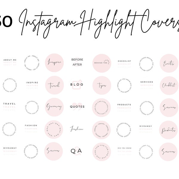 Instagram Highlight Icons - Etsy