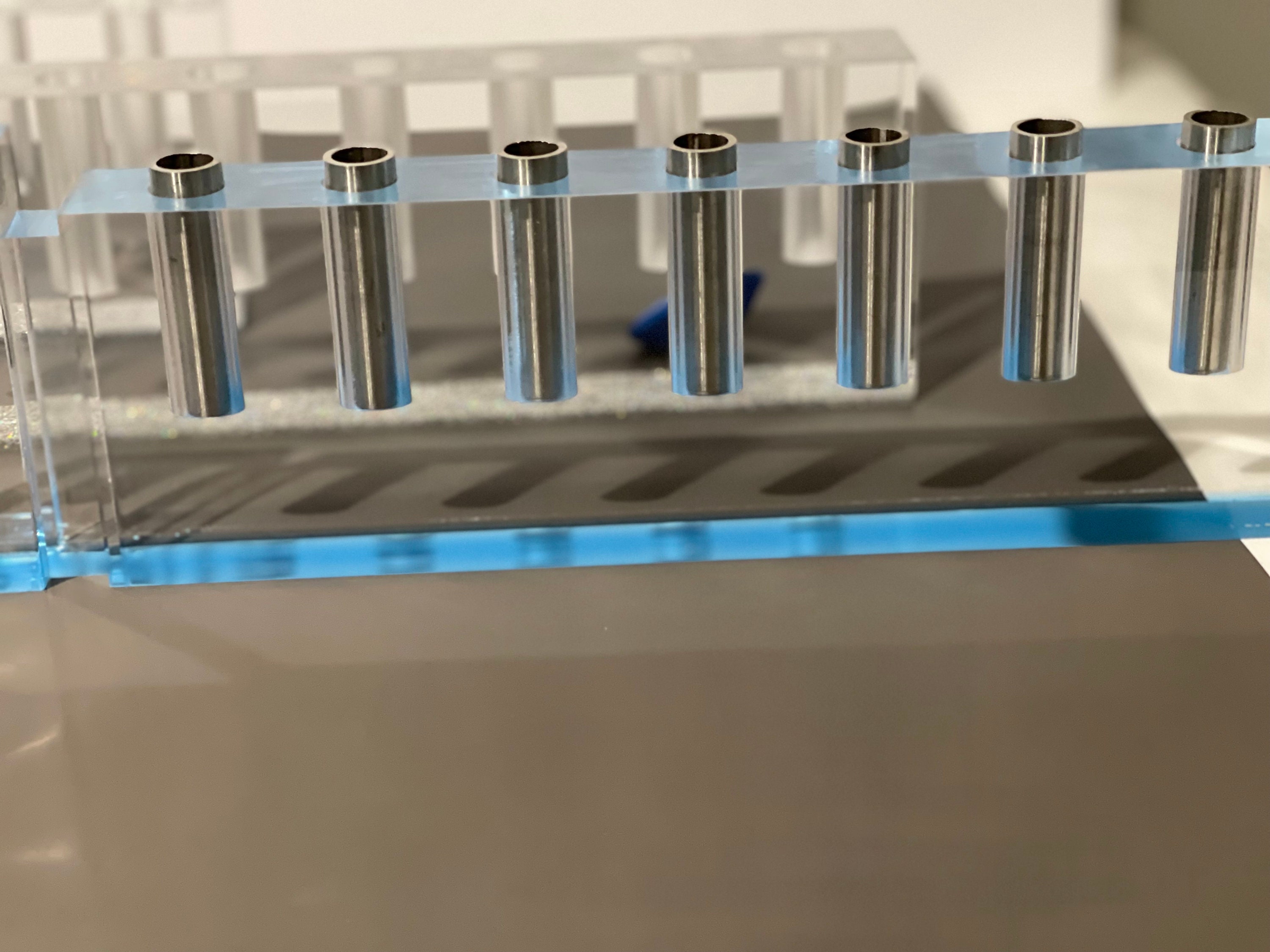 Blue Crystal Hanukkah Menorah, Hanukiah, Chanukah Menorah, Jewish Gift ...