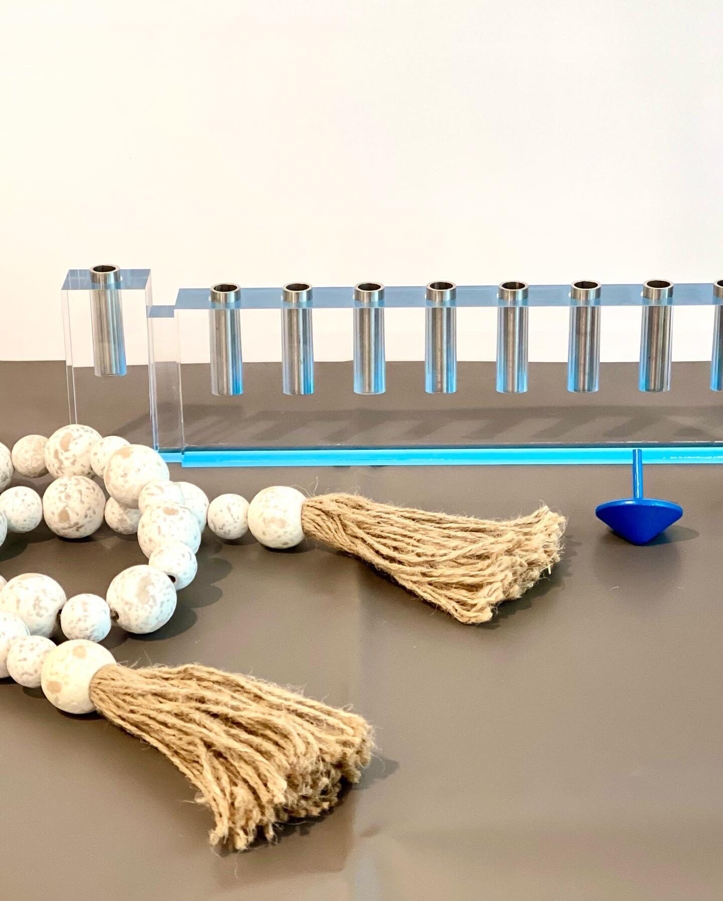 Blue Crystal Hanukkah Menorah, Hanukiah, Chanukah Menorah, Jewish Gift ...