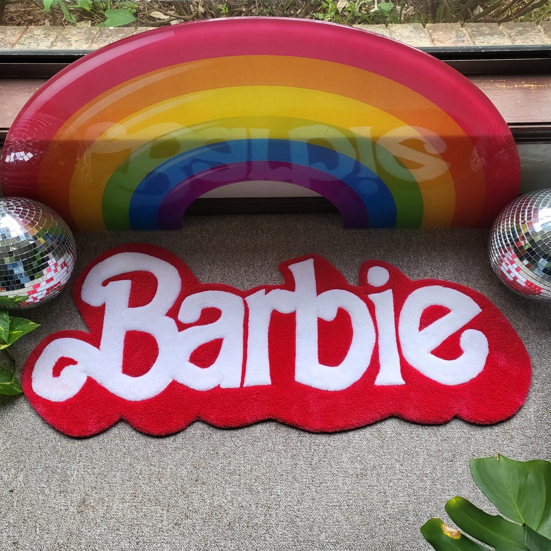 Barbie Logo Handmade Tufted Rug - Etsy